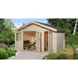 Weka Gartenhaus &raquo;Gr.1&laquo; beige Massivholz Fu&szlig;boden im Gartenhaus, ohne Dacheindeckung