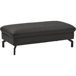 Die PlanBar Hocker &raquo;PN-EM20028&laquo; hochwertiges Glattleder, stylische Metallf&uuml;&szlig;e schwarz B/H/T: 127cm x 45cm x 65cm, Glattleder TORRO