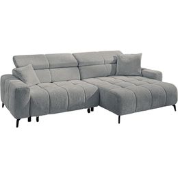 Jockenh&ouml;fer Ecksofa &raquo;Racer, L-Form, B: 290cm, mit 60 cm elektrischer Sitztiefenverstellung&laquo; 140kg Belastbarkeit je Sitz, verstellbaren Kopfst&uuml;tzen, USB-Ports wei&szlig;