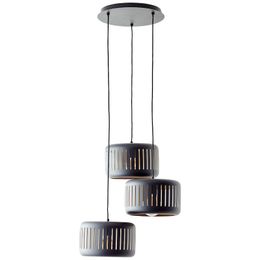 Brilliant Pendelleuchte &raquo;Tyas&laquo; E27 1 Stk. 120 x 52 cm, 3 x E27, k&uuml;rzbar, Metall, schwarz/goldfarben gold 3, &Oslash; 52cm, 1 Stk.