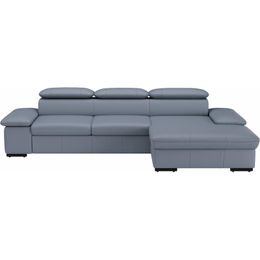 Sit & More sit&more Ecksofa &raquo;Alcudia L-Form&laquo; wahlweise mit Schlaffunktion bunt B/H/T: 286cm x 73cm x 174cm, NaturLEDER , Recamiere rechts,mit Kopfteilverstellung