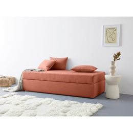Maintal Polsterliege &raquo;Diana&laquo; orange Liegeh&ouml;he 55cm, Liegefl&auml;che B/L: 93cm x 203cm, kein H&auml;rtegrad, 5-Zonen-Komfortpolsterung