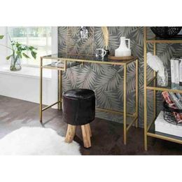 PAROLI Sideboard Grauglas gold B/H/T: 100cm x 74cm x 36cm