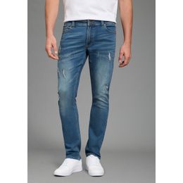 Bruno Banani Herren Slim-fit-Jeans &raquo;Grady&laquo; schmale Beinweite, niedrige Leibh&ouml;he, figurbetonte Silhouette 33, L&auml;nge 34