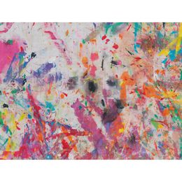 Livingwalls living walls Fototapete &raquo;The Wall&laquo; Motiv abstrakt bedruckt glatt Fototapete Modern Tapete Abstrakt Tapeten Wohnzimmer Design Wandtapete bunt Vinyl, 