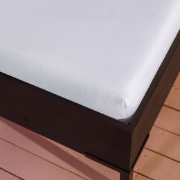 Kayori Spannbettlaken &raquo;Shizu&laquo; Bio-Baumwolle wei&szlig; Jersey-Elasthan, Obermaterial: 97% Baumwolle, 3% Elasthan (LYCRA ) B/L: 160cm x 220cm, 1 Stk., Jersey