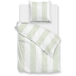 ZO HOME Bettw&auml;sche &raquo;Zohome Bettw&auml;sche Tratti-di-Satinado&laquo; 2 Bettw&auml;sche aus 100% Baumwolle, hochwertige Mako-Satin, ab 135x200 cm. gr&uuml;n Mako-Satin, 