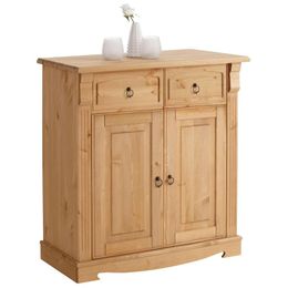 OTTO home Kommode &raquo;Anna, Sideboard, Anrichte, Stauraumschrank&laquo; B/T/H: 94/40/88 cm, aus massiver Kiefer, Breite 94 cm, mit Kassettenoptik, FSC braun 