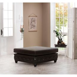 Home Affaire Polsterhocker &raquo;Rysum&laquo; passend zur Serie "Rysum" B/T/H: 100/100/45 cm braun B/H/T: 100cm x 45cm x 100cm, Kunstleder