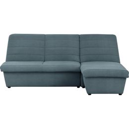 LOOKS by Wolfgang Joop Ecksofa &raquo;LOOKS VIII L-Form&laquo; Quersteppung, ohne Armlehnen, in zwei verschiedenen Gr&ouml;&szlig;en blau 100% Polyester B/H/T: 214cm x 92cm 