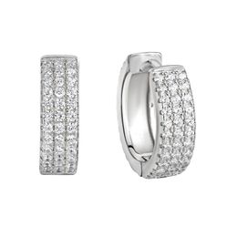 Firetti Damen Paar Creolen &raquo;Schmuck Geschenk Silber 925 Ohrschmuck glitzernd&laquo; mit Zirkonia (synth.) silber 16mm, Silber 925 (Sterlingsilber)