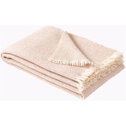 Estella Wohndecke &raquo;Monte Valera&laquo; 100% extrafeine Merinowolle beige Obermaterial: 100% Baumwolle B/L: 130cm x 180cm