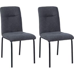 M&ouml;bilia Polsterstuhl &raquo;Marla&laquo; (Set) 2 Stk. schwarz Polyester B/H/T: 44,5cm x 87cm x 55,5cm, 2 Stk., Stoff