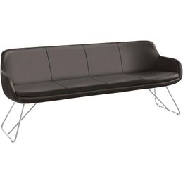 Musterring Essbank &raquo;Tavia&laquo; Schlittengestell in drei Ausf&uuml;hrungen, Breite 180, 200 oder 220 cm braun B/H/T: 220cm x 87cm x 66cm, Echtleder