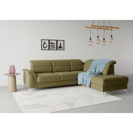 Sit & More sit&more Ecksofa &raquo;Sinatra L-Form&laquo; mit Ottomane, optional mit Kopfteilverstellung und Armteilfunktion gr&uuml;n 98% Polyester, 2% Polyamid B/H/T: 251cm x 