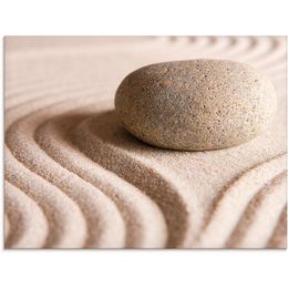 Artland Glasbild &raquo;Zen Stein&laquo; Zen 1 Stk. tlg. in verschiedenen Gr&ouml;&szlig;en beige B/H/T: 60cm x 45cm, Glasbild Zen, 1 Stk.