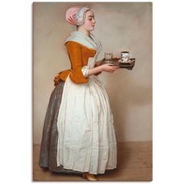 Artland Wandbild &raquo;Das Schokoladenm&auml;dchen. Um 1744/45&laquo; Frau 1 Stk. tlg. als Alubild, Leinwandbild, Poster in verschied. Gr&ouml;&szlig;en beige B/H/T: 20cm x 30cm, 