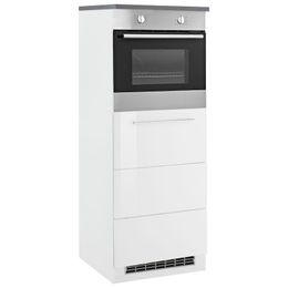 KOCHSTATION Backofen/K&uuml;hlumbauschrank &raquo;KS-Trient&laquo; 60 cm breit wei&szlig; wei&szlig;, B/H/T: 60cm x 165cm x 60cm, T&uuml;ren: 1 Stk.
