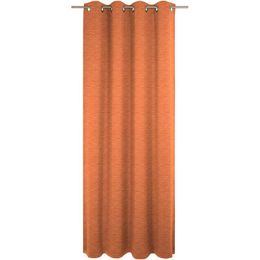 WIRTH Vorhang &raquo;Trondheim B&laquo; &Ouml;sen 1 Stk. tlg. orange Chenille, Polyacryl 165cm, &Ouml;sen, 132cm