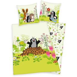 Quelle Kinderbettw&auml;sche &raquo;Der kleine Maulwurf&laquo; 2 Stk. und Freunde gr&uuml;n Renforc&eacute;, Obermaterial: 100% Baumwolle B/L: 135cm x 200cm, 1 Stk., 1 Stk., Renforc&eacute;, B/