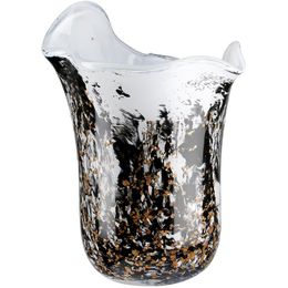 Gilde Tischvase &raquo;Vase Petunia, schwarz-wei&szlig;&laquo; schwarz-wei&szlig; Glas B/H/T: 17cm x 21,5cm x 17cm &Oslash; 17cm