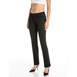 Replay Damen Bootcut-Jeans &raquo;NEW LUZ&laquo; mit gesticktem R an der Ges&auml;&szlig;tasche 30, L&auml;nge 30