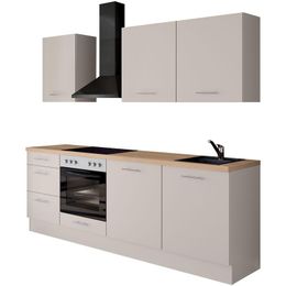 IMPULS K&Uuml;CHEN K&uuml;chenzeile &raquo;"Kopenhagen", Ausrichtung w&auml;hlbar, Schubk&auml;sten mit Soft-Close&laquo; vormontiert, wahlweise mit E-Ger&auml;ten, Breite 220 cm B/H/T: 