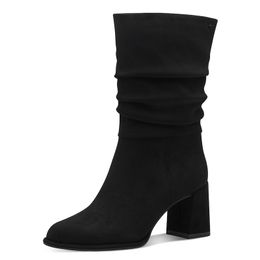 Tamaris Damen Stiefel Blockabsatz, Kurzstiefel mit Rei&szlig;verschluss, in veganer Verarbeitung 35