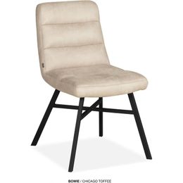 OMG Design Esszimmerstuhl &raquo;Bowie&laquo; (Set) 1 Stk.Esszimmerstuhl, pflegeleichter Bezug Polyester B/H/T: 49,5cm x 88cm x 66,5cm, 1 Stk., Stoff Lederoptik, 