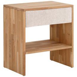 OTTO home Nachttisch &raquo;Callum&laquo; passend zur Boxspringbett-Serie Jelle beige 100% Polyester (recycelt) B/H/T: 60cm x 65,5cm x 42cm