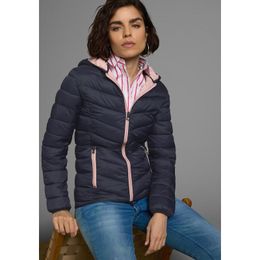Kangaroos Damen Kangaroos Steppjacke mit Kapuze mit Kapuze, figurbetonte Passform, h&uuml;ftbedeckende L&auml;nge blau 32