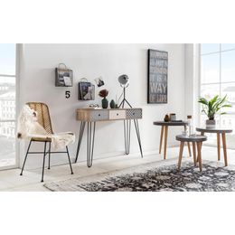 Sit Konsolentisch &raquo;Konsole&ndash; Scandi‐Shabby Chic Beistelltisch mit 3 Schubladen&laquo; Trendiger Scandi‐Shabby‐Chic‐Konsolentisch mit 3 Schubladen bunt B/H/T: