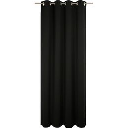 WIRTH Vorhang &raquo;Newbury&laquo; &Ouml;sen 1 Stk. tlg. nach Ma&szlig; schwarz Baumwolle, Polyester 255cm, &Ouml;sen, 130cm