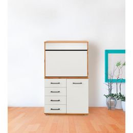 Priess Sekret&auml;r &raquo;Lissabon&laquo; braun B/H/T: 80cm x 139cm x 48cm, klappbar
