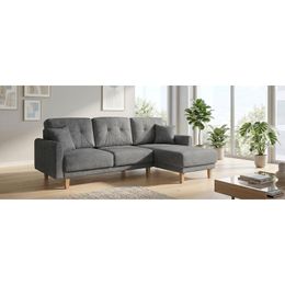 OTTO home Ecksofa &raquo;TRIPLO optionale Schlafsofa mit Bettkasten, Ma&szlig;e B/T/H: 234/164/89 cm&laquo; L-Form wahlweise mit Bettfunktion - Liegefl&auml;che 132x210 cm 