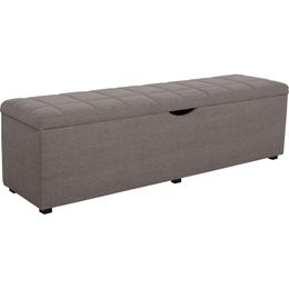 Home Affaire Hockerbank &raquo;Checked&laquo; mit Stauraum, Breite 120 cm und 160 cm, als Bettbank geeignet braun Struktur fein (100% Polyester) f&uuml;r Bett Classico