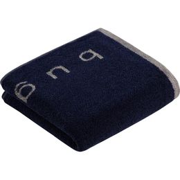 Bugatti Handtuch &raquo;Emilio&laquo; mit Logo-Schriftzug blau Webfrottier, Obermaterial: 100% Baumwolle B/L: 50cmx100cm, 2 Stk., Webfrottier