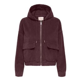 Only Damen Only Cordjacke &raquo;ONLKENZIE L/S CORD JACKET PNT NOOS&laquo; mit Kapuze Baumwollmischung braun M