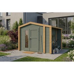 Weka Gartenhaus &raquo;Killarney&laquo; Doppelt&uuml;r, 1 1/2 Seite mit Fenster Massivholz ohne Fu&szlig;boden, ohne Dacheindeckung