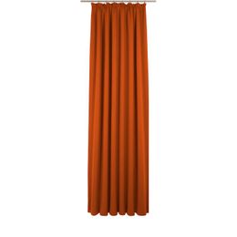 WIRTH Vorhang &raquo;Newbury&laquo; Kr&auml;uselband 1 Stk. tlg. nach Ma&szlig; orange Baumwolle, Polyester 185cm, Kr&auml;uselband, 130cm