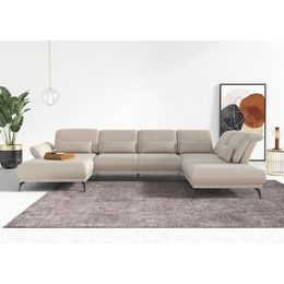 Sit & More sit&more Wohnlandschaft &raquo;Coco U-Form&laquo; Sitztiefen-, Arm- und Kopfteilverstellung, Cord-Bezug, Fu&szlig;h&ouml;he 15 cm beige 100% Polyester B/H/T: 382cm x 88cm x 
