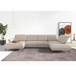 Sit & More sit&more Wohnlandschaft &raquo;Coco U-Form&laquo; Sitztiefen-, Arm- und Kopfteilverstellung, Cord-Bezug, Fu&szlig;h&ouml;he 15 cm beige 100% Polyester B/H/T: 382cm x 88cm x 