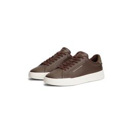 Tommy Hilfiger Herren Sneaker &raquo;TH COURT LTH DETAIL ESS&laquo; , Freizeitschuh, Halbschuh, Schn&uuml;rschuh mit seitlichem Logoschriftzug braun 46