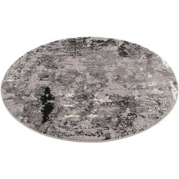 OCI DIE TEPPICHMARKE Teppich &raquo;JUWEL LIRAY, auch als L&auml;ufer und in Rund&laquo; rund 20 mm H&ouml;he Kurzflor, Wohnzimmer, Marmor Optik, Hoch Tief Effekt, dichte 