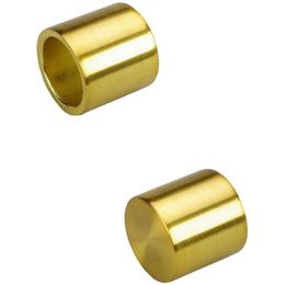 Liedeco Gardinenstangen-Endst&uuml;ck &raquo;Cap&laquo; f&uuml;r Gardinenstangen &Oslash; 16 mm gold 2 Stk.