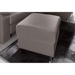Sit & More sit&more Hocker &raquo;Ascara&laquo; grau Luxus-Microfaser (100% Polyester);Softlux -Kunstleder;NaturLeder B/H/T: 55cm x 46cm x 55cm, NaturLEDER