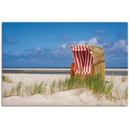 Artland Leinwandbild &raquo;Strandkorb 337&laquo; Strand 1 Stk. tlg. auf Holzrahmen gespannt bunt Leinwand B/H/T: 60cm x 40cm, Leinwandbild Strand Querformat, 1 Stk.