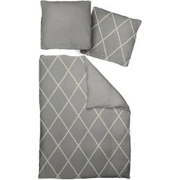 Adam Bettw&auml;sche &raquo;Casket Valdelana light&laquo; 2 Stk. aus 100 % Bio-Baumwolle, 2 teilig - Bettw&auml;sche Set grau Renforc&eacute;, Obermaterial: 100% Baumwolle B/L: 155cm x