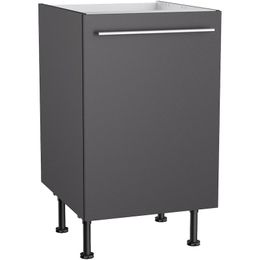 KOCHSTATION Sp&uuml;lenschrank &raquo;KS-Bern2&laquo; Breite 50 cm, 1 T&uuml;r grau Holzwerkstoff B/H/T: 50cm x 87cm x 58,4cm, T&uuml;ren: 1 Stk.