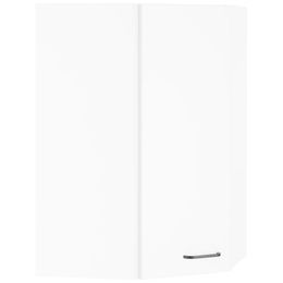 Optifit Eckh&auml;ngeschrank &raquo;Elga&laquo; mit Soft-Close-Funktion und Metallgriff, Breite 60x60 cm wei&szlig; Holzwerkstoff wei&szlig;, B/H/T: 60cm x 89,6cm x 34,9cm, T&uuml;ren: